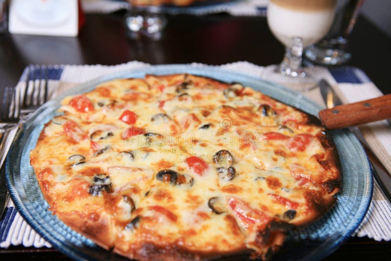 Pizza stock image. Image of table, tasty, delicious, refectory - 6011363