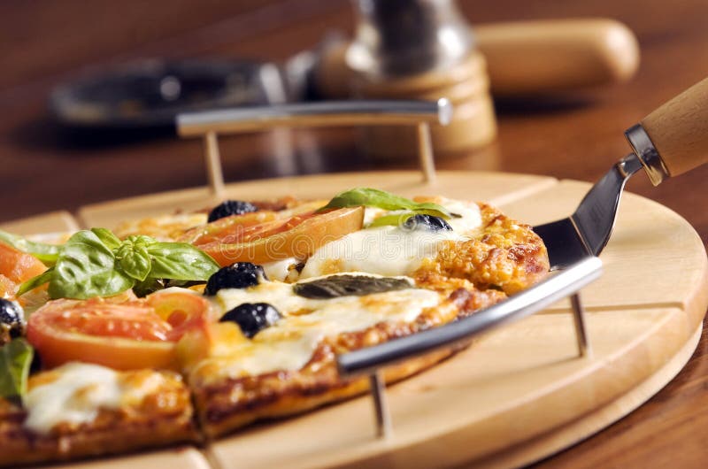 Pizza stock image. Image of unhealthy, cheese, grease - 7148949