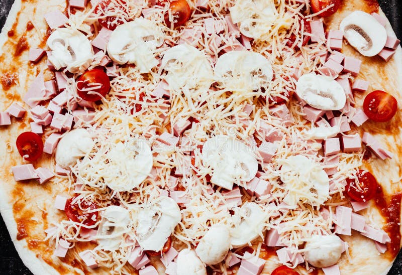 Pizza Art. the Process of Making Pizza.homemade Pizza Step by Step ...