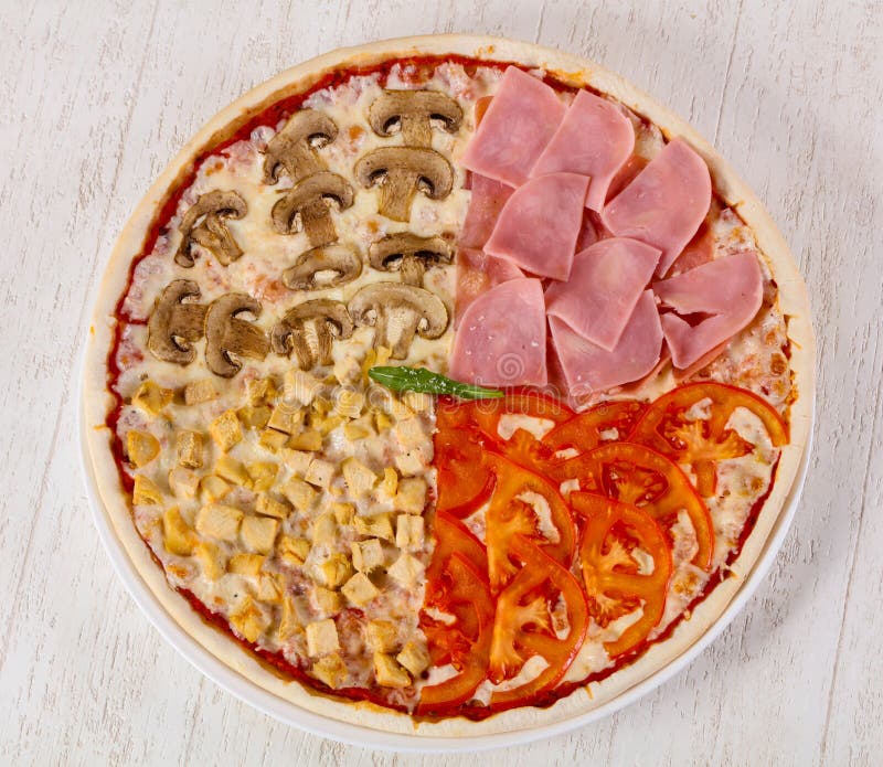 Pizza assortment mix stock photo. Image of pepperoni - 183125544