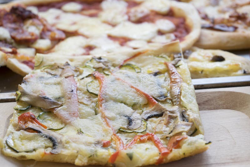 Pizza with Assortment of Vegetables Stock Photo - Image of capricciosa ...