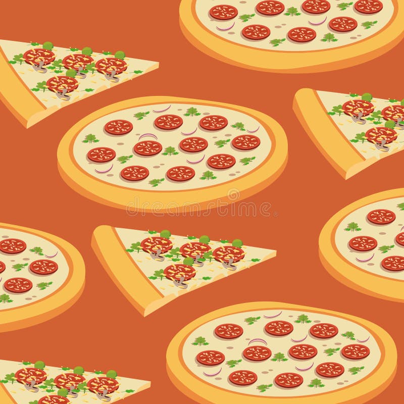 Pizza background pattern stock vector. Illustration of nutritive ...