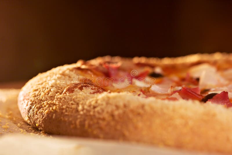 Pizza Baking, Close-up stock image. Image of close, cheese - 1123025