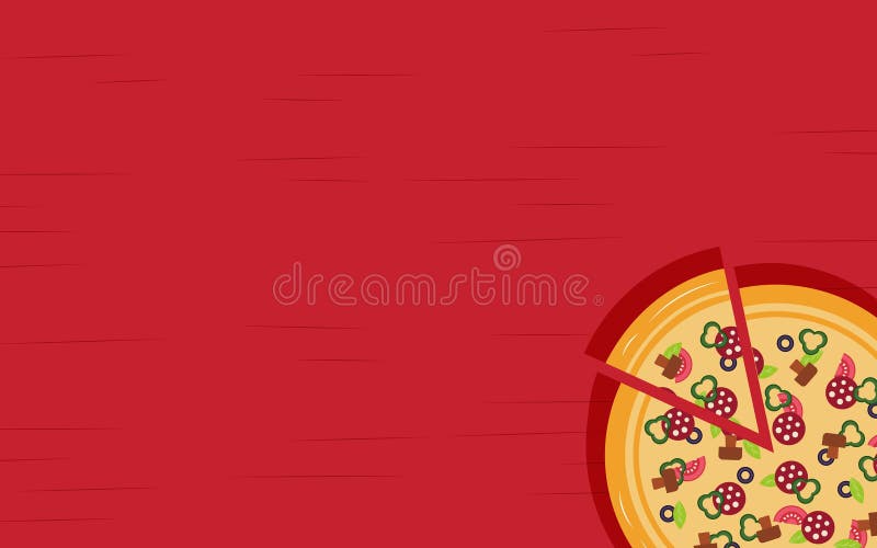 Pizza Banner or Background. Pizza on the Board Stock Vector ...