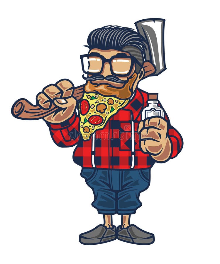Pizza Beard stock illustration. Illustration of clothing - 323150407