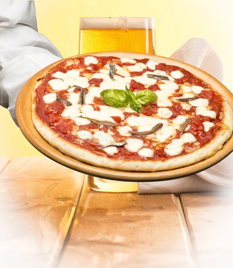 Pizza and beer stock image. Image of tomatoes, pizza - 35268763