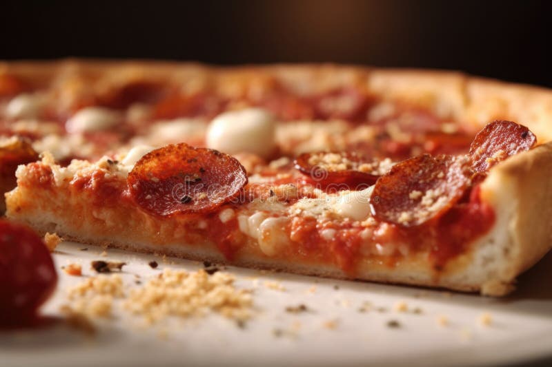 Pizza with a Bite Mark, Focus on the Crust Stock Illustration ...