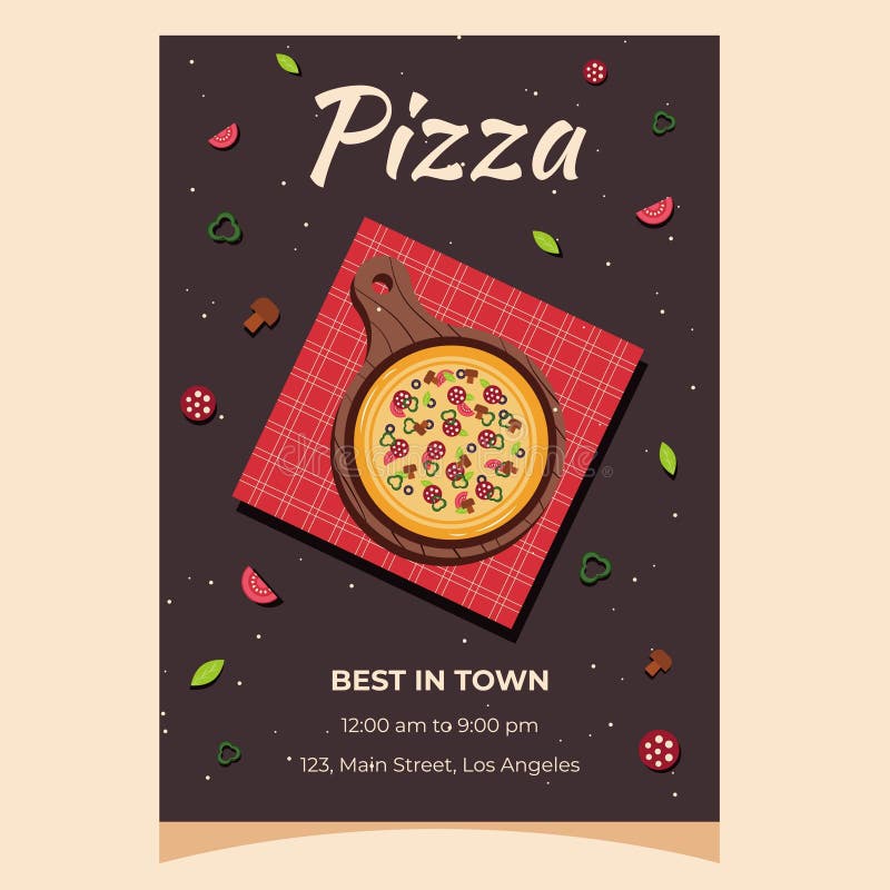 Pizza Concept for Flyer, Poster, Cover, Banner or Background. Stock ...