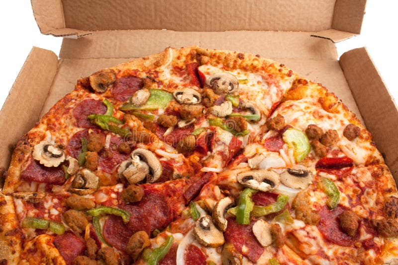 Pizza in a box stock image. Image of pizza, dough, nutrition - 14467901