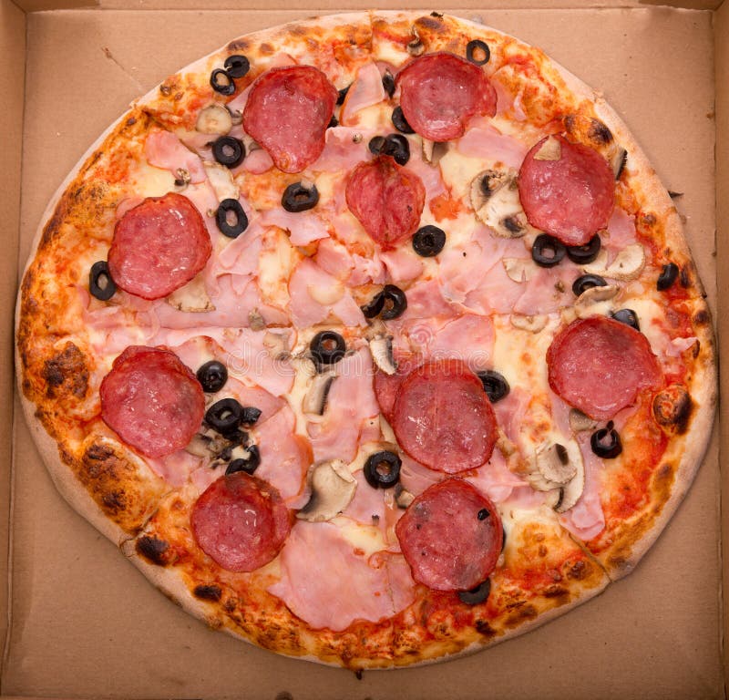 Pizza in box stock photo. Image of freshness, eating - 28130418