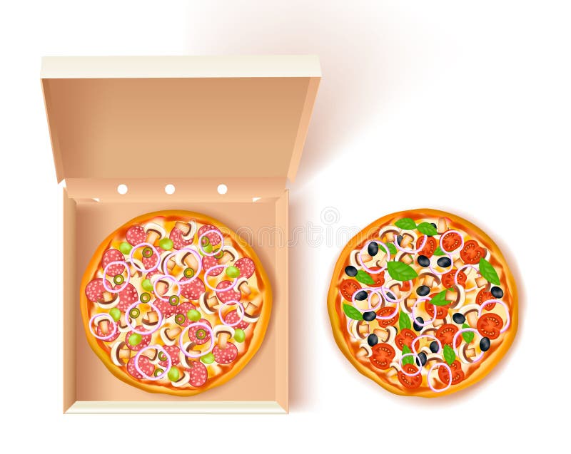 Two Pizzas Image Stock Illustrations – 48 Two Pizzas Image Stock ...