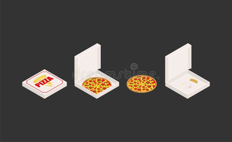 Pizza in Box Open Pixel Art. 8 Bit Fastfood Vector Illustration Stock ...