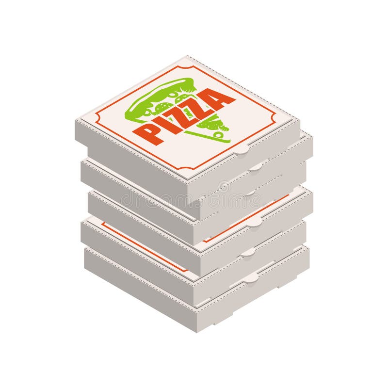 Blank pizza boxes stock illustration. Illustration of blank - 20067180
