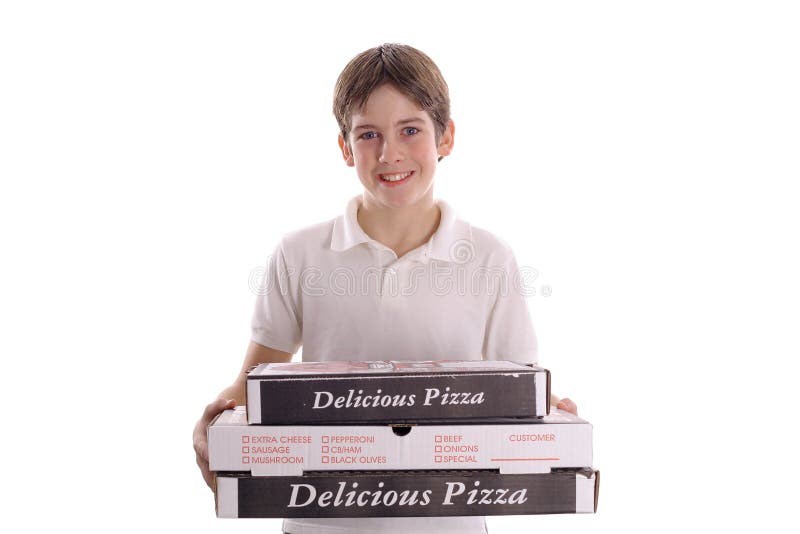 Pizza boy stock image. Image of male, delivery, dinner - 3693367