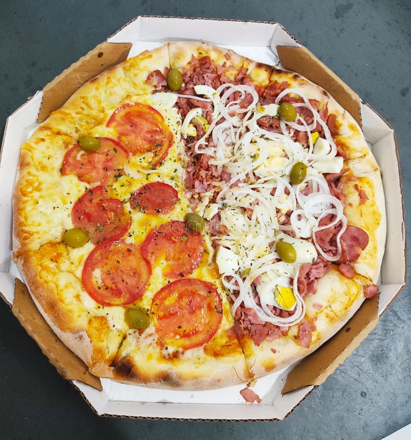 Pizza brasileira chess stock photo. Image of chess, food - 218663798