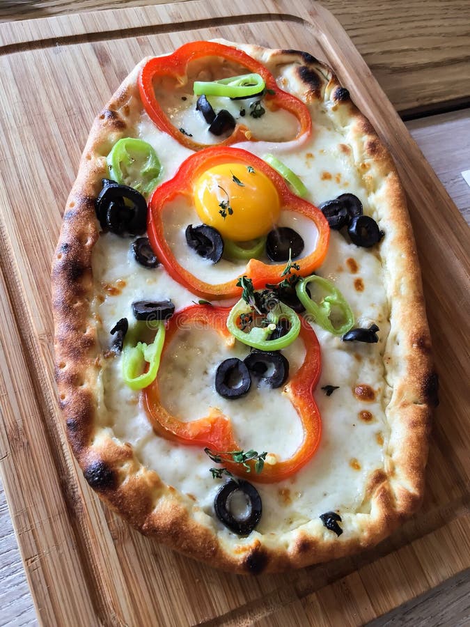 Pizza stock photo. Image of brunch, breakfast, delicious - 49367624