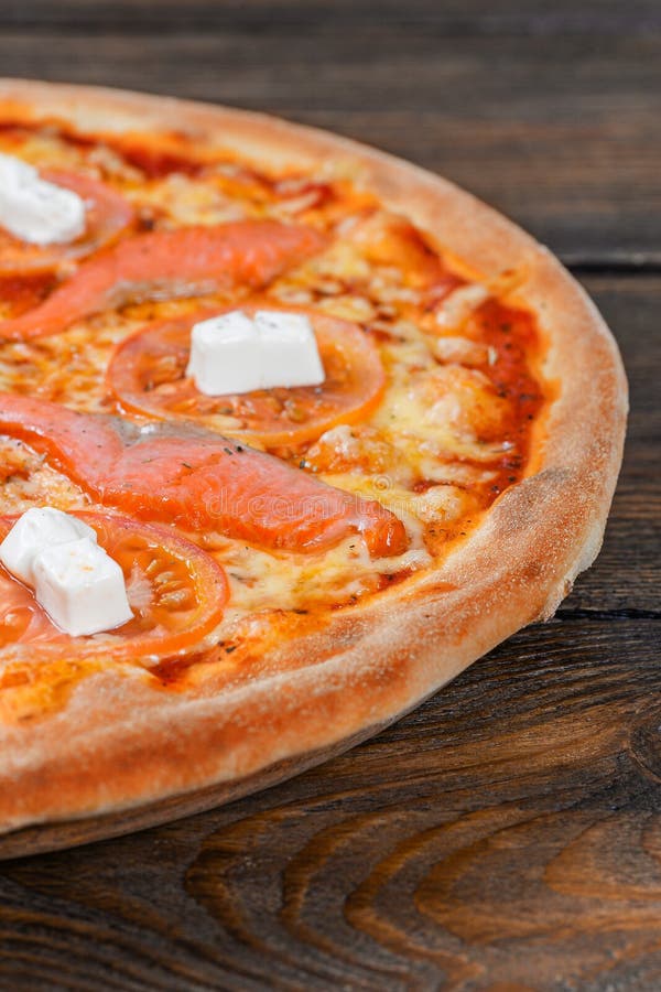 Pizza with cheese and fish stock photo. Image of healthy - 82222366