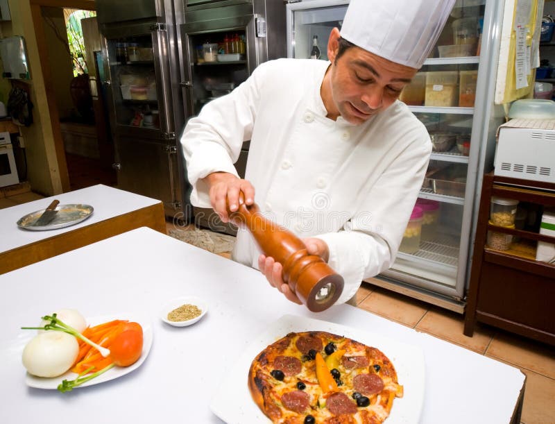 Pizza Chef stock photo. Image of work, italy, food, pizza - 9527646