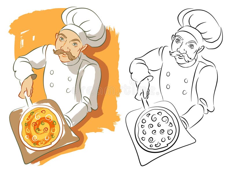Making Pizza Stock Illustrations – 2,012 Making Pizza Stock ...