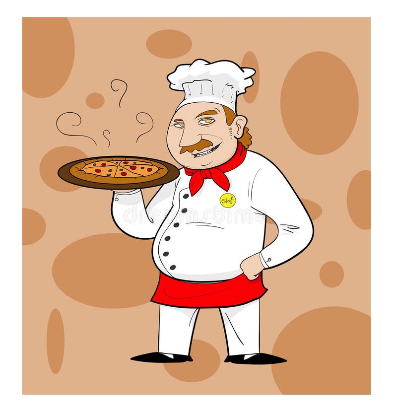 Pizza Chef stock vector. Illustration of design, logo - 56935054