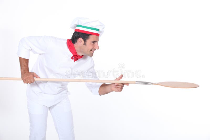 Pizza Chef stock photo. Image of clothes, caucasian, happy - 30204330