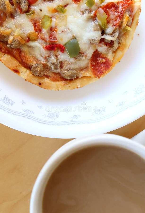 Pizza and coffee stock photo. Image of pizza, dinner - 29081160