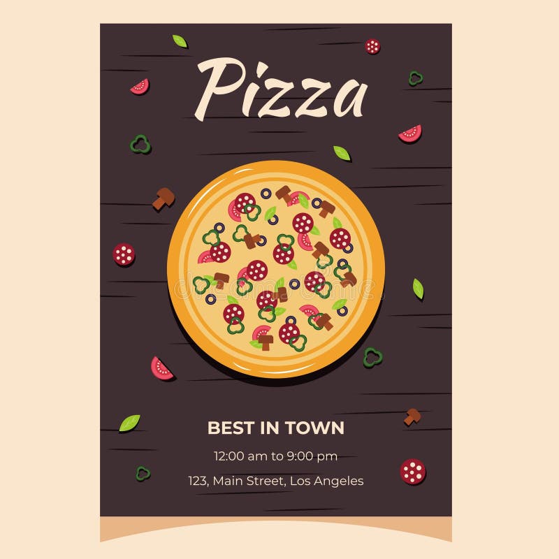 Pizza Concept for Flyer, Poster, Cover, Banner or Background. Stock ...