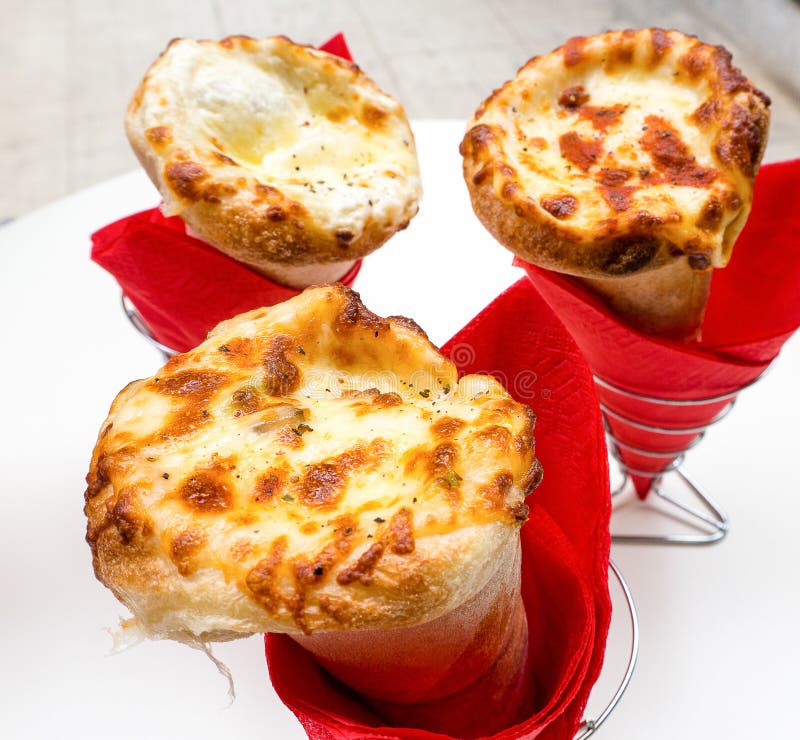 Pizza Cone stock image. Image of serve, ingredients, greek - 58663519