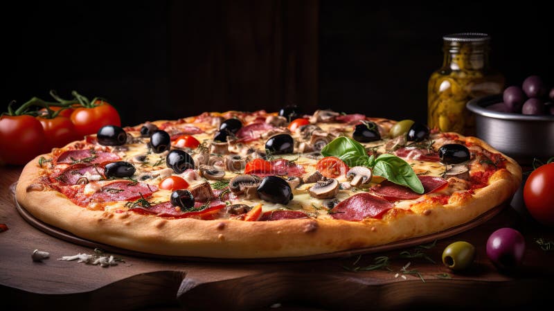 Pizza with Contrasting Colors and Textures, a Delectable Feast for the ...