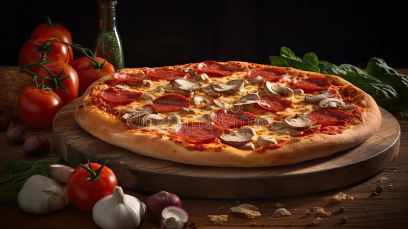 Pizza with Contrasting Colors and Textures, a Delectable Feast for the ...