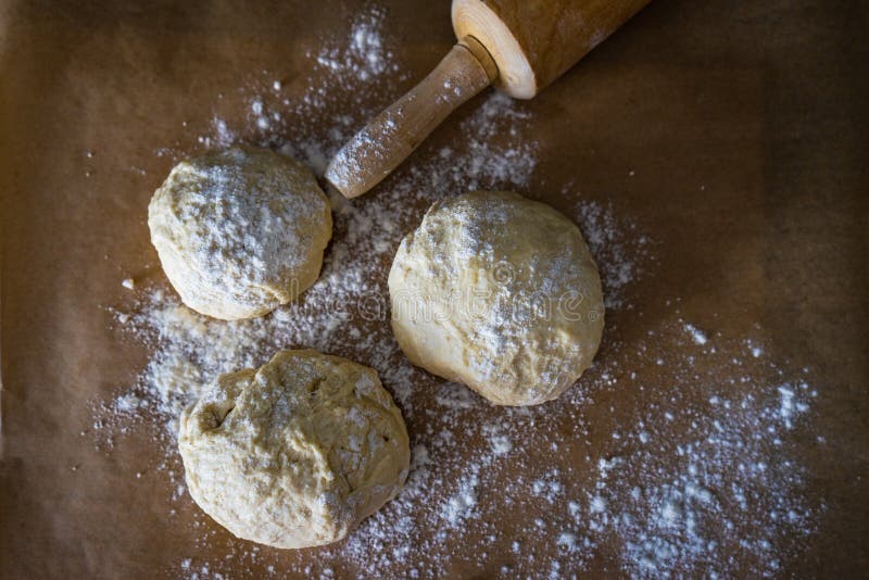 Pizza cooking concept stock photo. Image of dough, head - 229031696