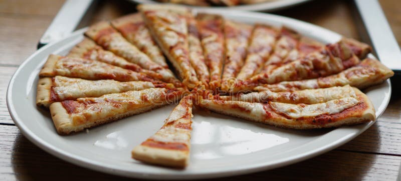 Pizza plate stock photo. Image of slice, mozzarella - 110044604