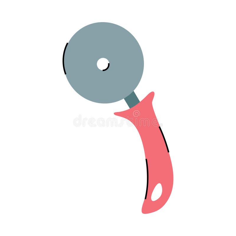 Pizza Cutter Icon Clipart Logotype Isolated Vector Illustration Stock ...