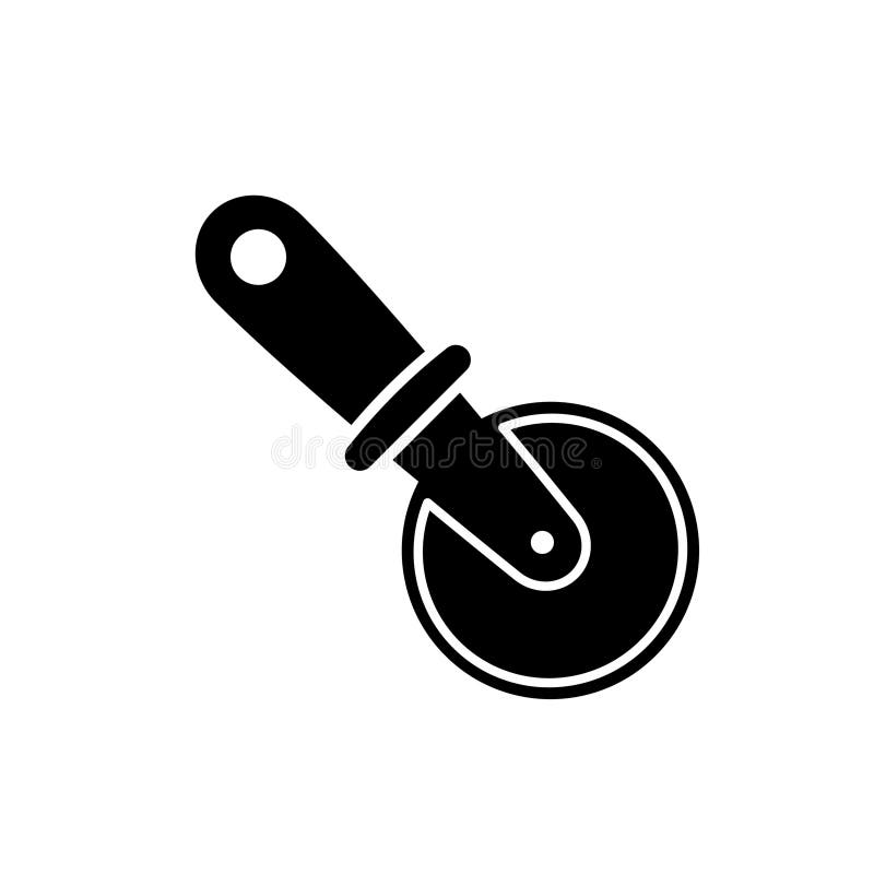 Pizza cutter - vector icon stock illustration. Illustration of food ...