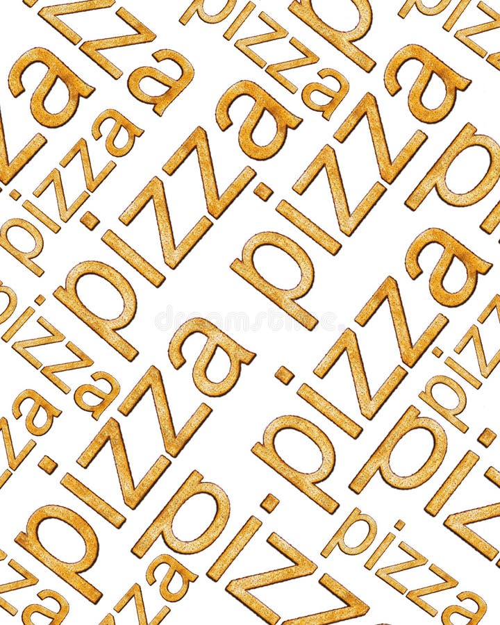 Palabra De Las Letras De La Pizza Ilustración del Vector - Ilustración ...