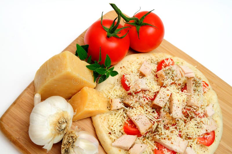 Pizza del pollo imagen de archivo. Imagen de caliente - 10669785