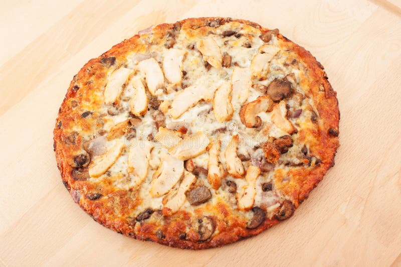 Pizza del pollo imagen de archivo. Imagen de cena, queso - 39960975