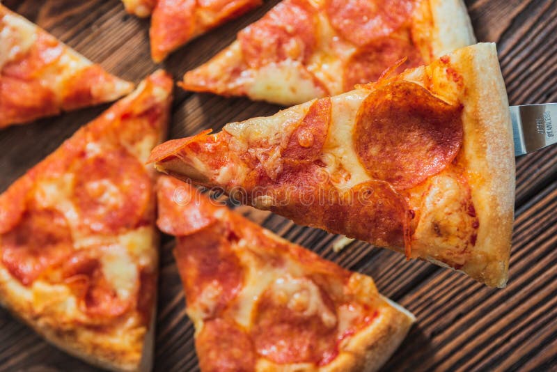 Pizza Delicious and Fast Food Stock Photo - Image of cook, dish: 226202422