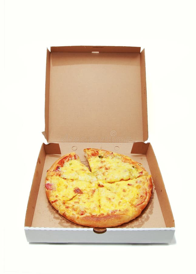 Pizza in delivery box stock image. Image of unhealthy - 255331597
