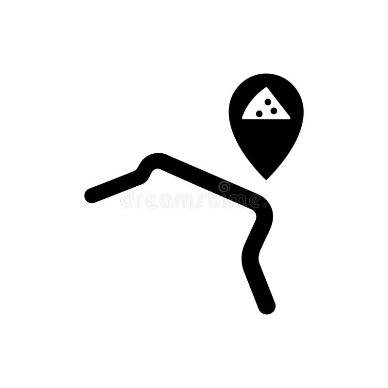 Pizza Delivery Drop-off Point Icon Stock Vector - Illustration of ...