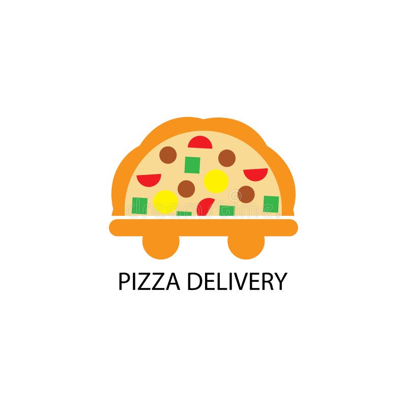 Delivery pizza logo vector stock vector. Illustration of tasty - 173996726