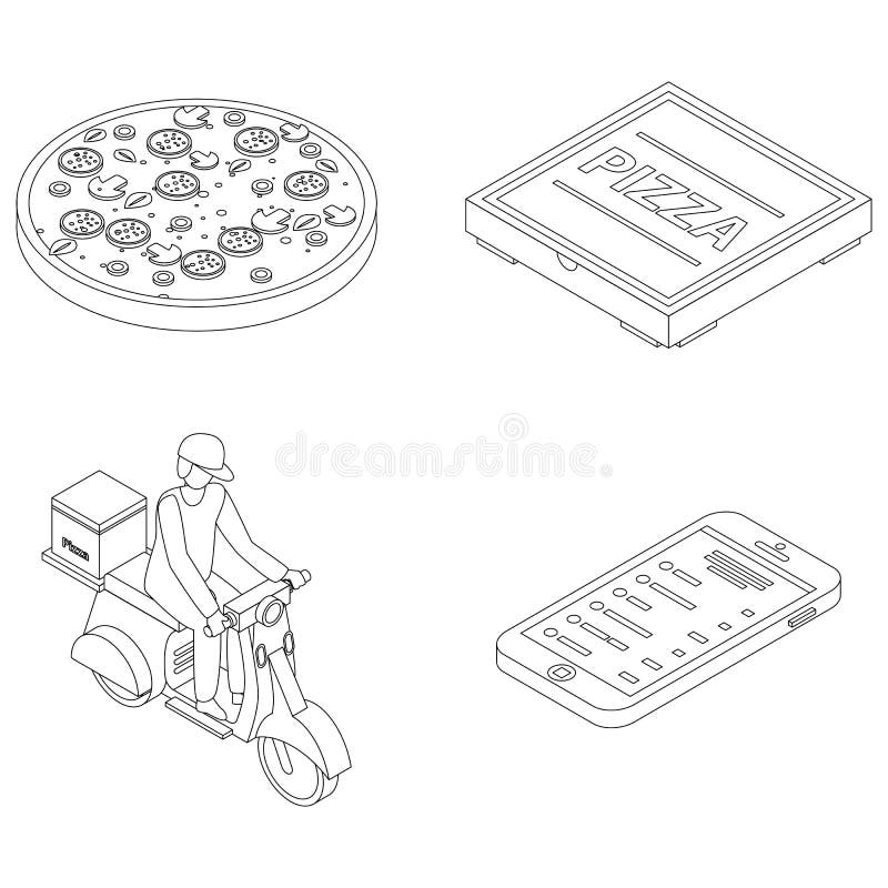 Pizza Icons Isometric Stock Illustrations – 820 Pizza Icons Isometric ...