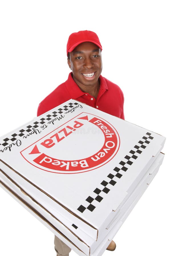 Pizza Delivery Man stock image. Image of smiling, italian - 7741877