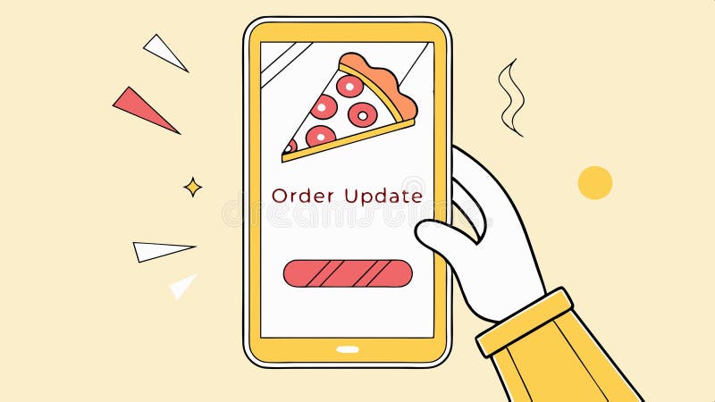 Pizza Delivery Order Confirmed, App Notification Vector Design ...