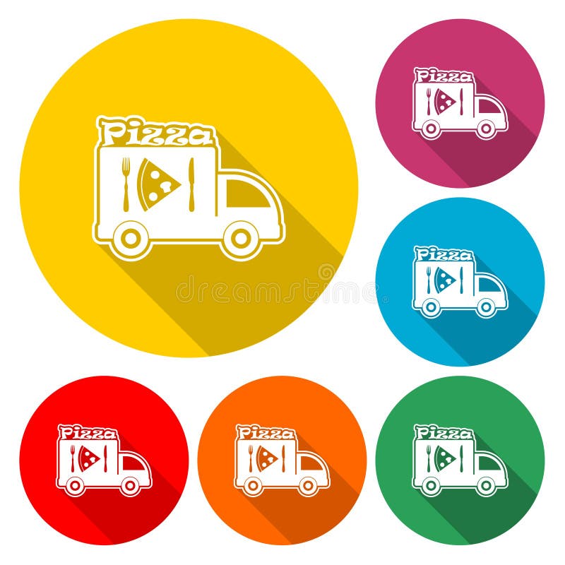 Pizza delivery stock vector. Illustration of food, inscription - 160484674