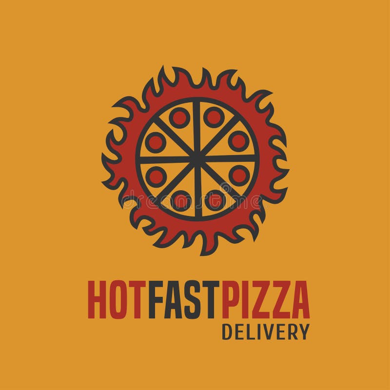 Pizza delivery vector logo stock vector. Illustration of delicious ...