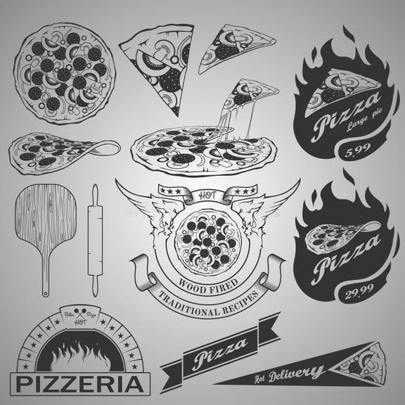 Pizza Design Elements Stock Illustrations – 6,405 Pizza Design Elements ...