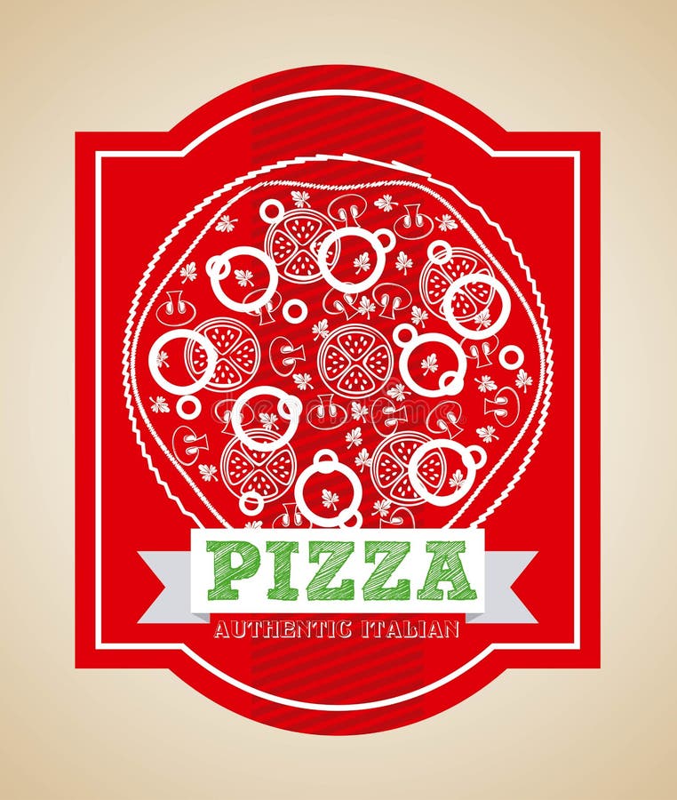 Pizza design stock vector. Illustration of sauce, cheese - 45469938