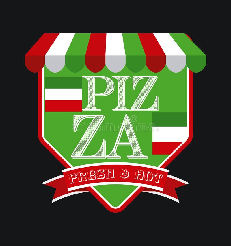 Pizza design stock vector. Illustration of dinner, restaurant - 45470020