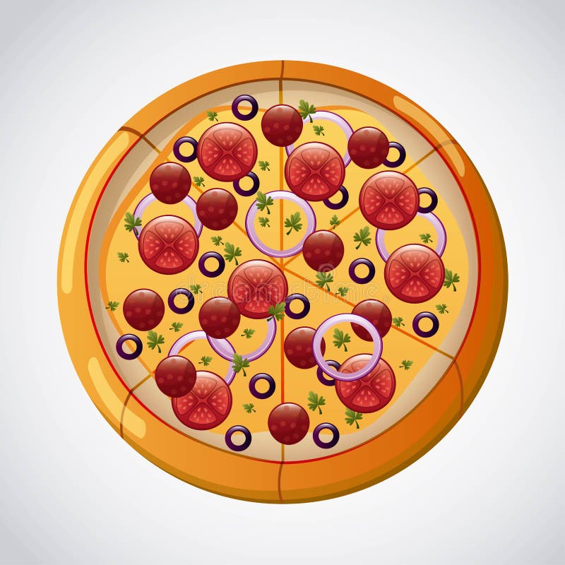 Pizza design stock vector. Illustration of card, vector - 45470032